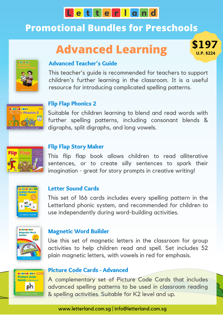 Preschool Bundle: Advanced Learning – Letterland Singapore